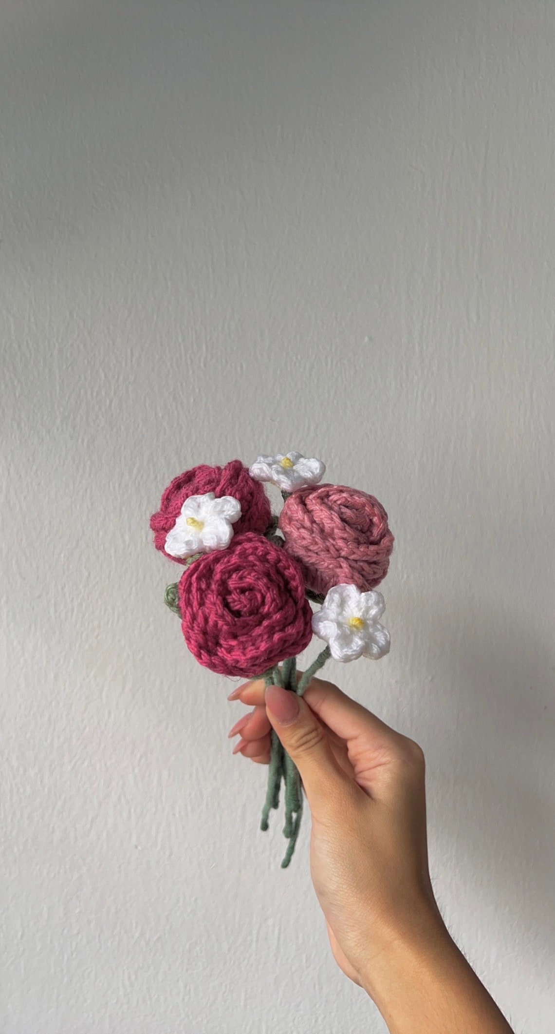 Crochet Mini Rose Bouquet PDF Pattern - Etsy