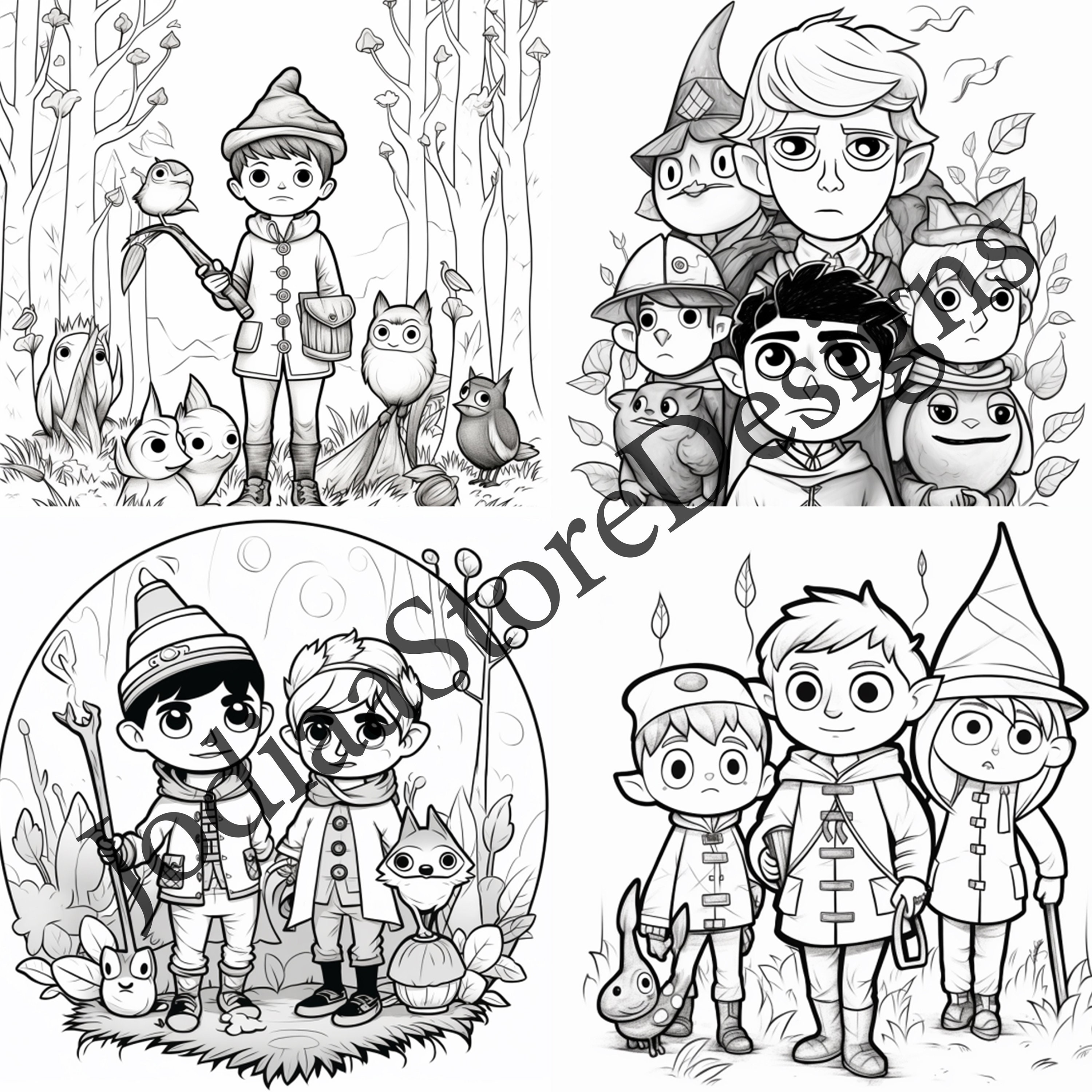Over the Garden Wall Coloring Pages for Kids and Adults Enhance Your ...