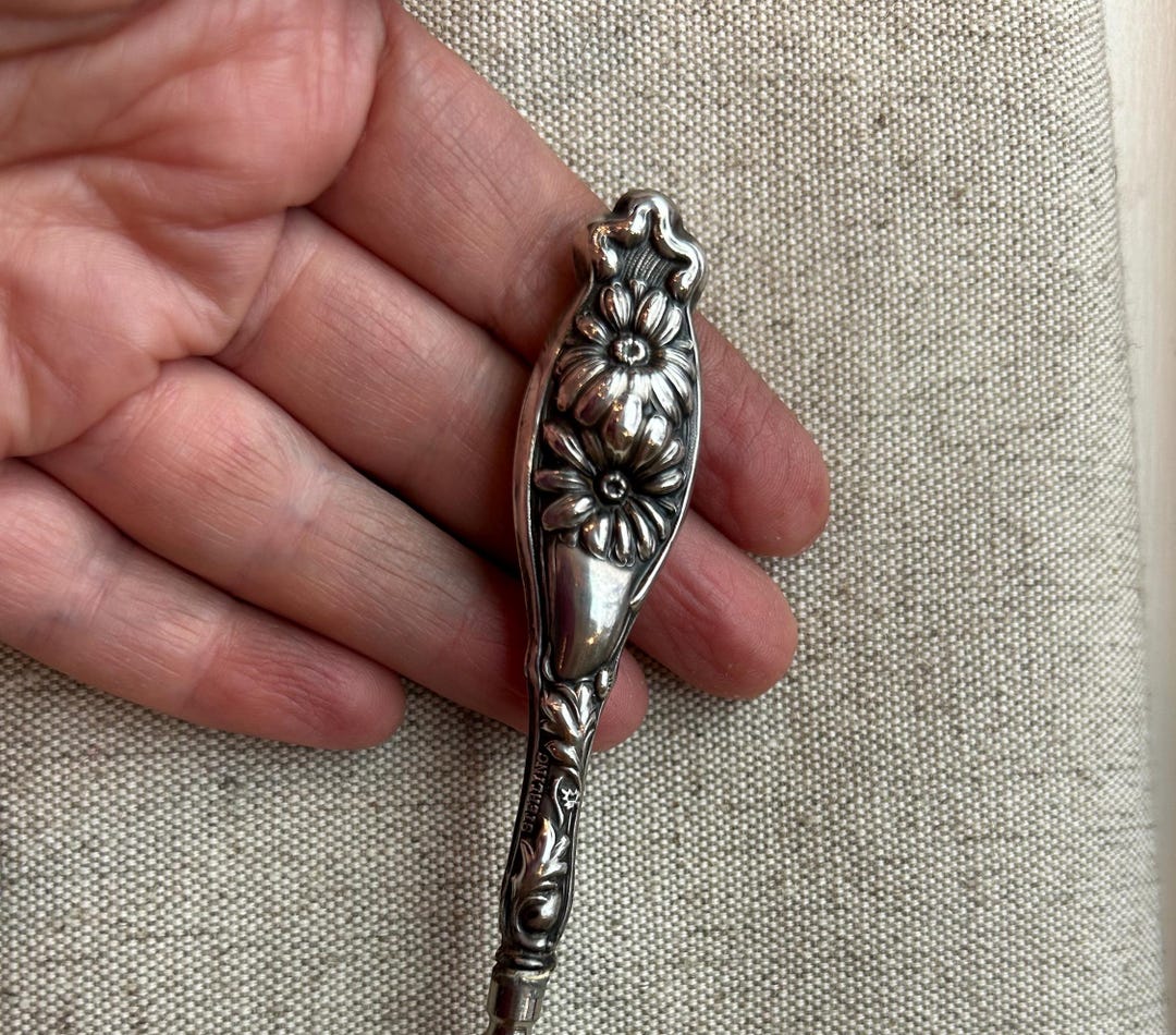 Art Nouveau Sterling Silver English Button Hook - Etsy