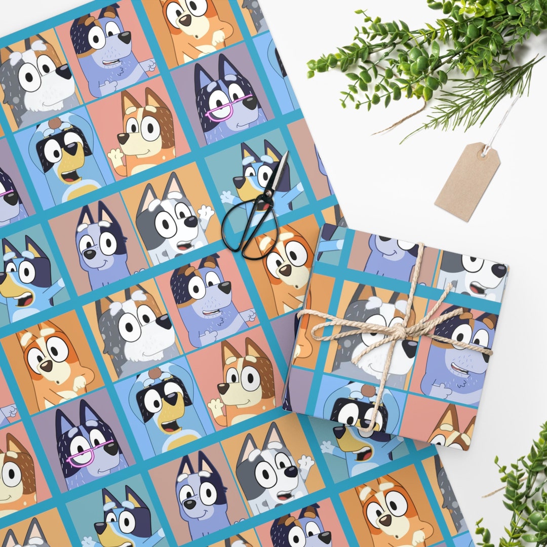Bluey Wrapping Papercustom Bluey Wrapping Paper Bluey Gift - Etsy