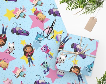 Gabby's Dollhouse Pink Wrapping Paper - Etsy