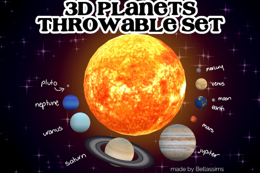 3D || Planets Set | Throwable Assets for Streaming | Vnyan/vtuber Plus ...