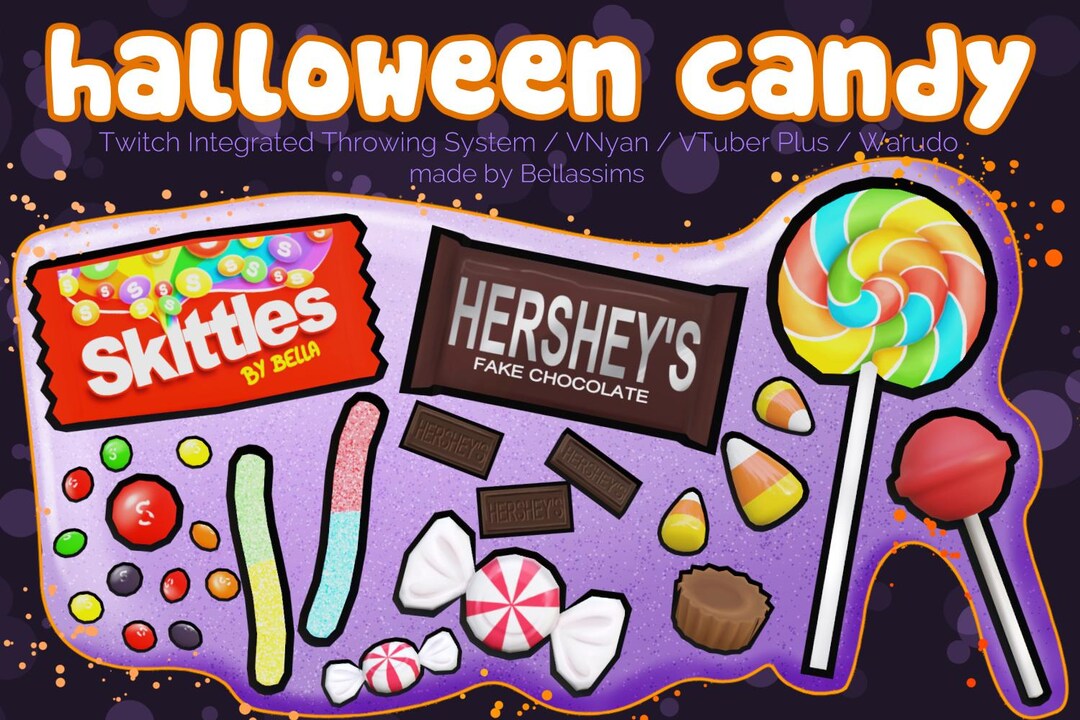 3D || Halloween Candy Set | Throwable Assets for Streaming | Vnyan ...