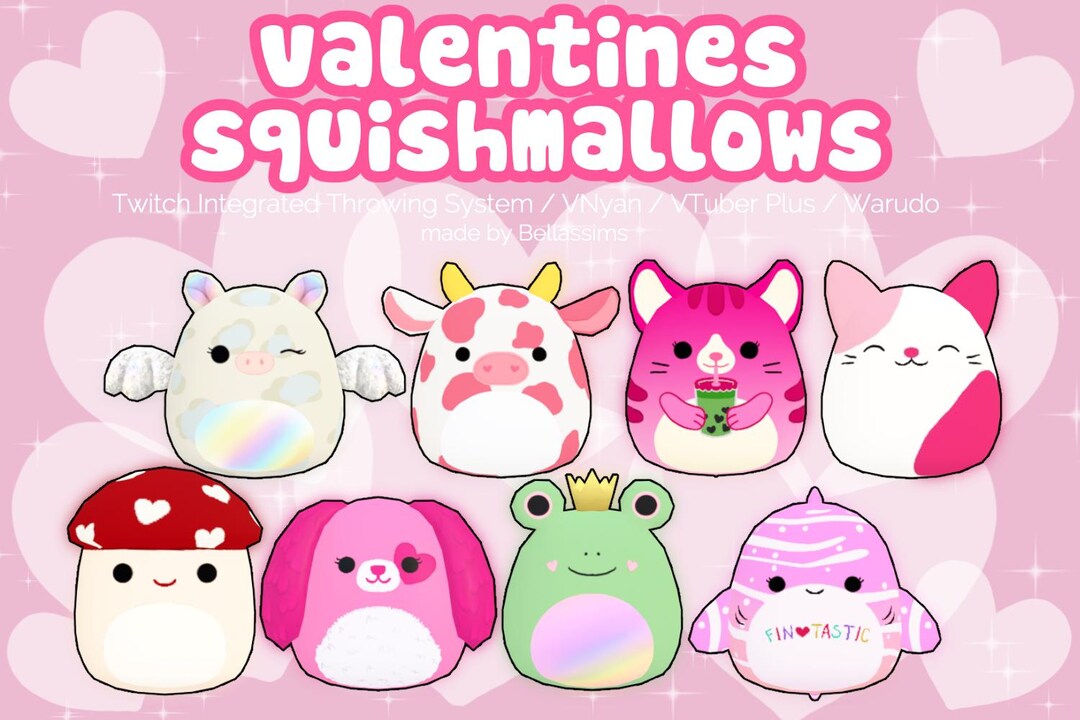 3D || Valentines Squishmallow Set | Throwable Assets for Streaming ...