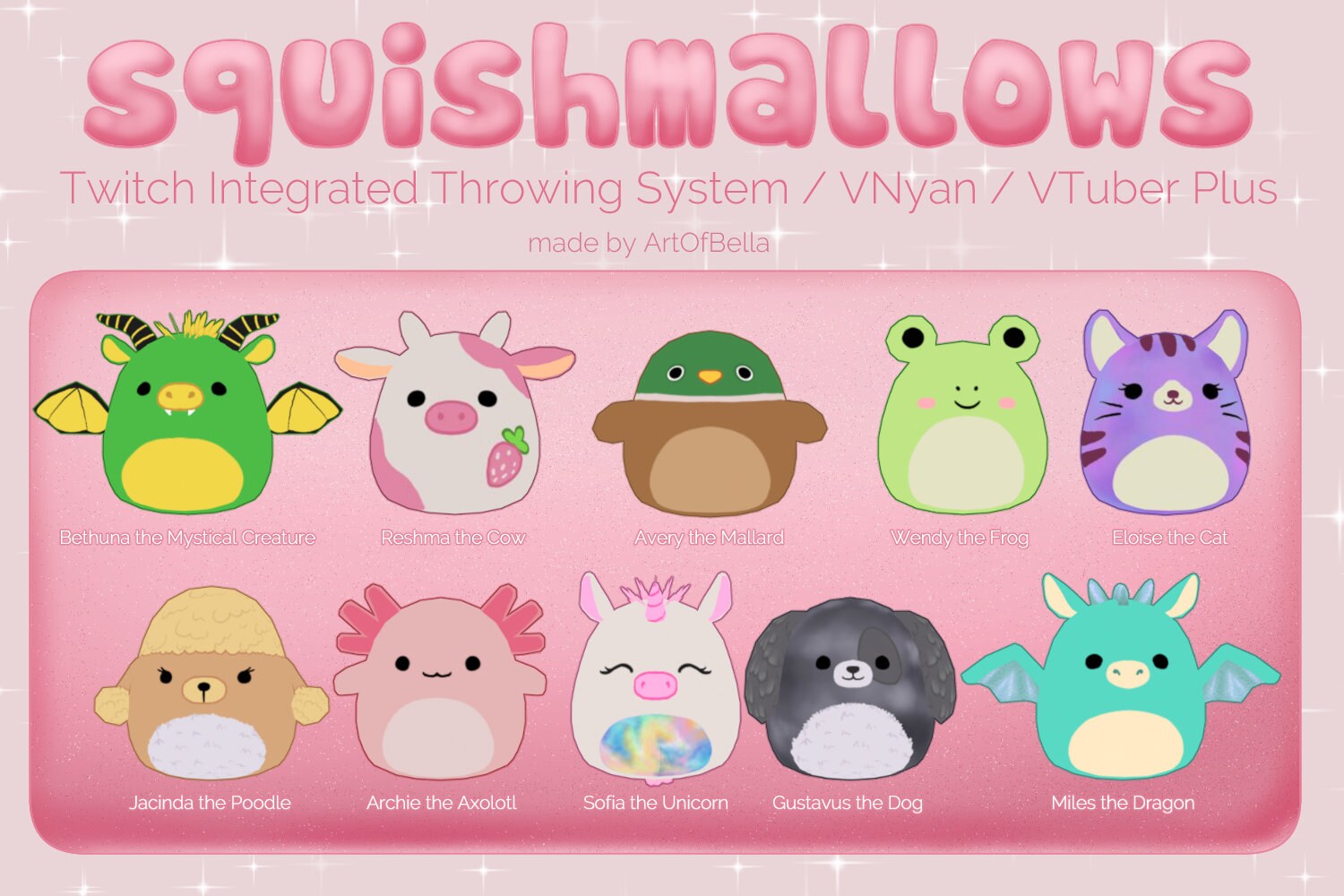 Squishmallow Set 3D Assets for Streaming Compatible for - Etsy