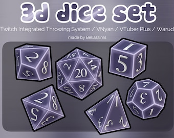 Throwable Vtuber Assets Dice Set - Etsy