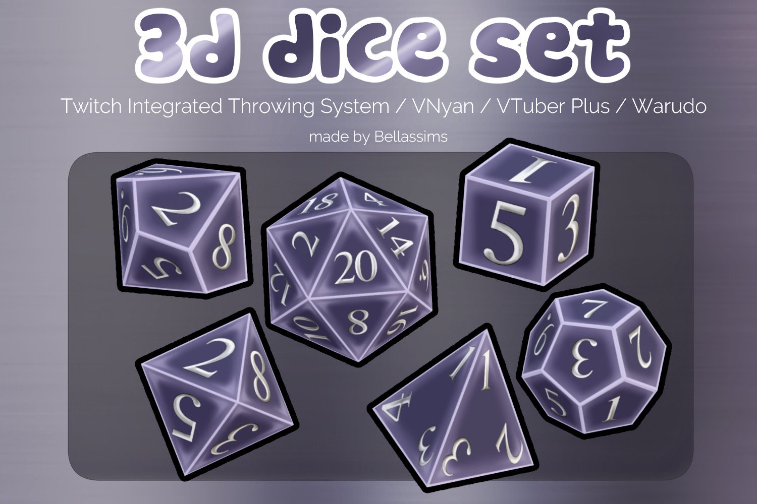 3D || Baldur's Gate Scuffed Metal Dnd Dice Set | Throwable Assets for ...