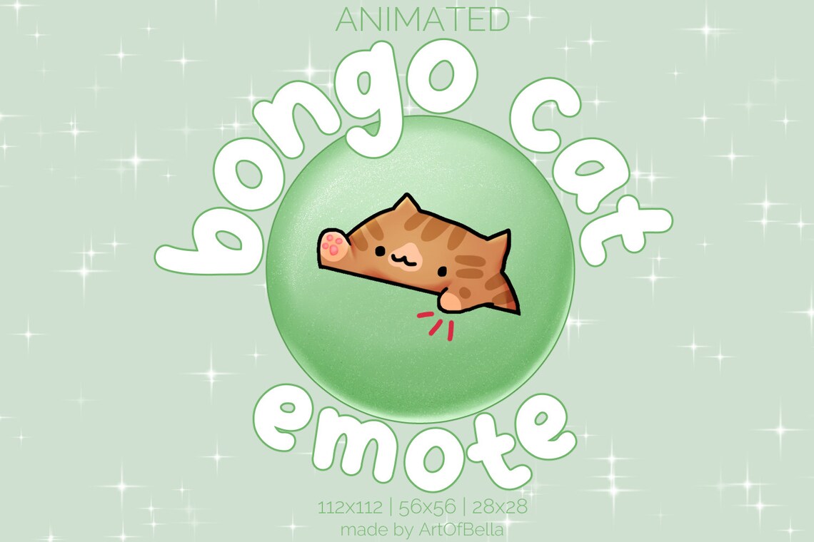 Orange Tabby Cat Themed Bongo Cat Emote for Twitch Streaming - Etsy ...