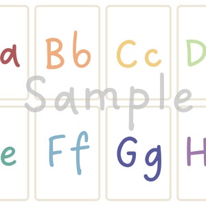 Printable Rainbow Alphabet Flashcards, Classroom Decor, Toddlers ...