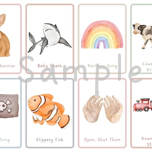 Printable Nursery Rhyme Songs Flashcards, Watercolour, Classroom Decor ...