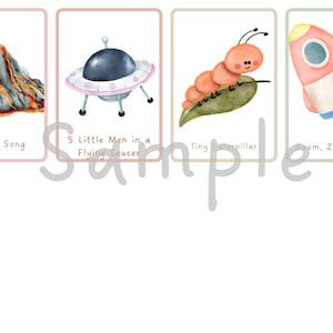 Printable Nursery Rhyme Songs Flashcards, Watercolour, Classroom Decor ...