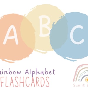 Printable Rainbow Alphabet Flashcards Classroom Decor - Etsy