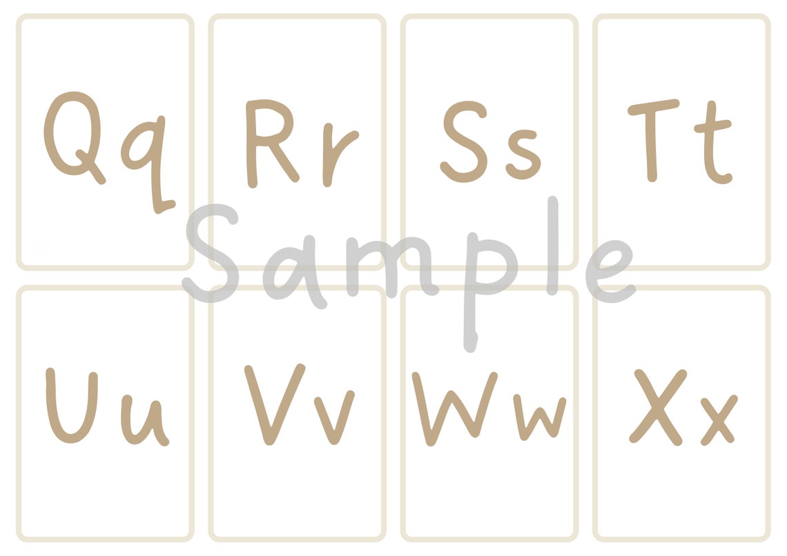 Printable Neutral Alphabet Flashcards, Classroom Decor, Toddlers ...