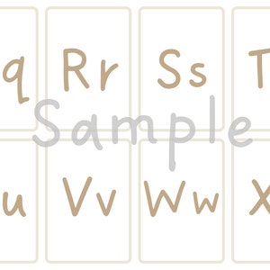 Printable Neutral Alphabet Flashcards, Classroom Decor, Toddlers ...