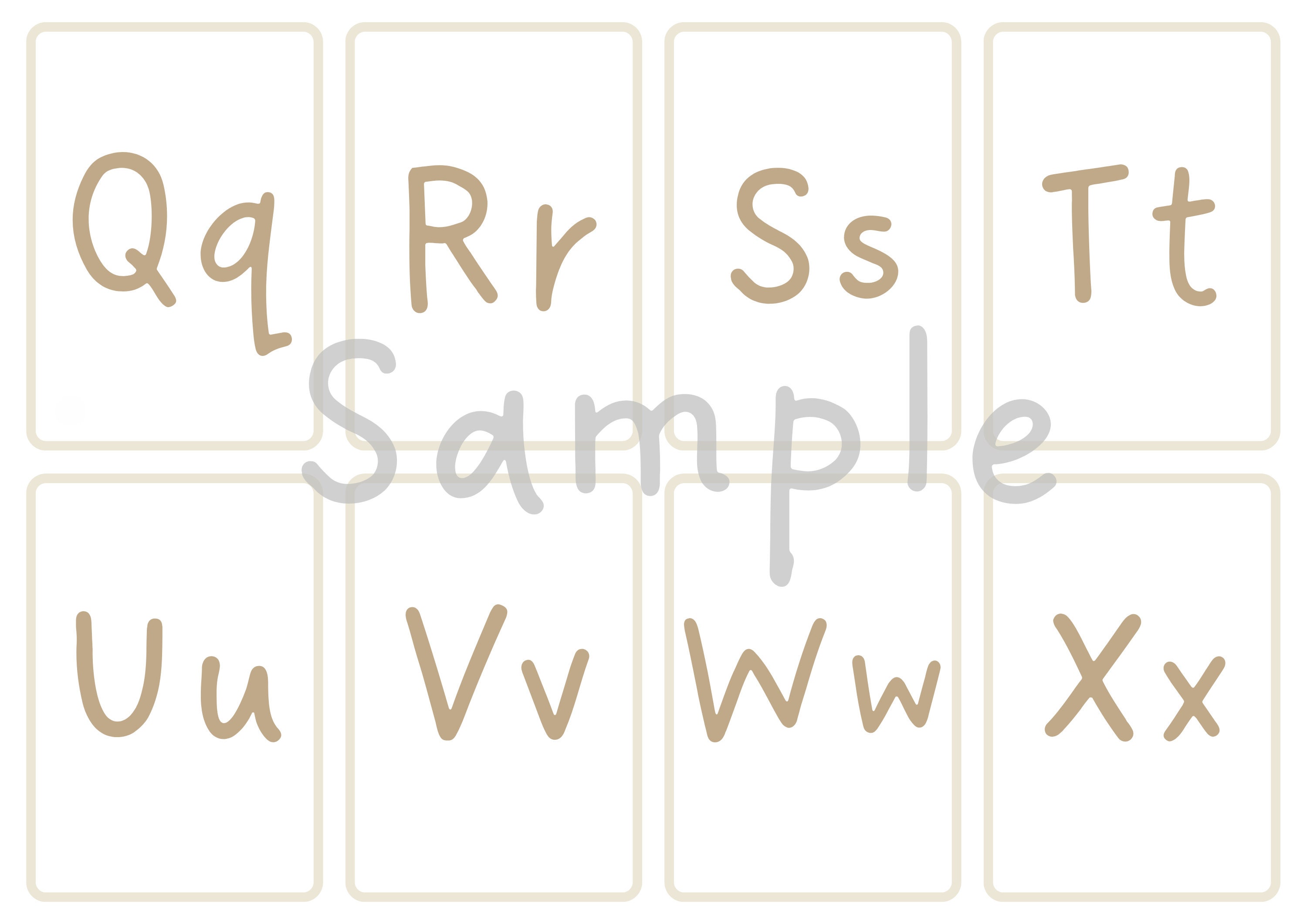 Printable Neutral Alphabet Flashcards, Classroom Decor, Toddlers ...