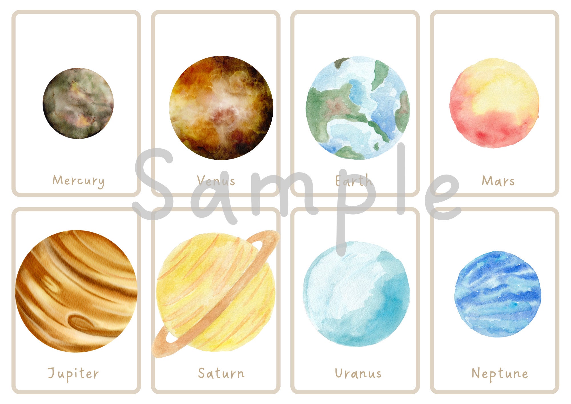 Printable Space Themed Flashcards Classroom Decor Toddlers - Etsy