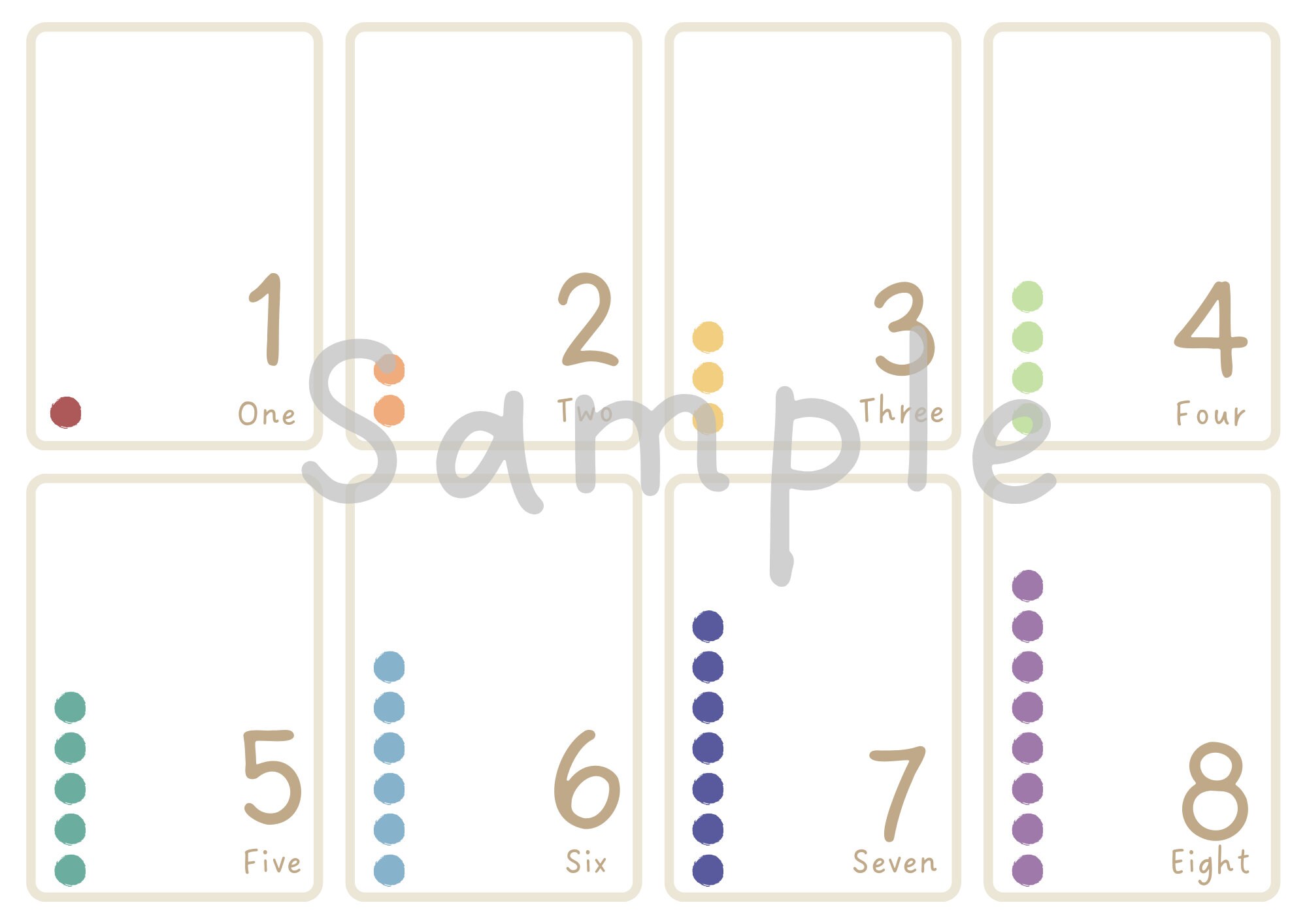 Printable Counting Flashcards, Classroom Decor, Toddlers, Preschool ...