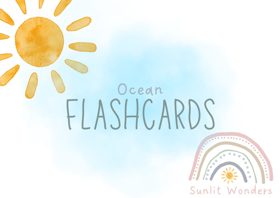 Printable Ocean Themed Flashcards Classroom Decor Toddlers - Etsy