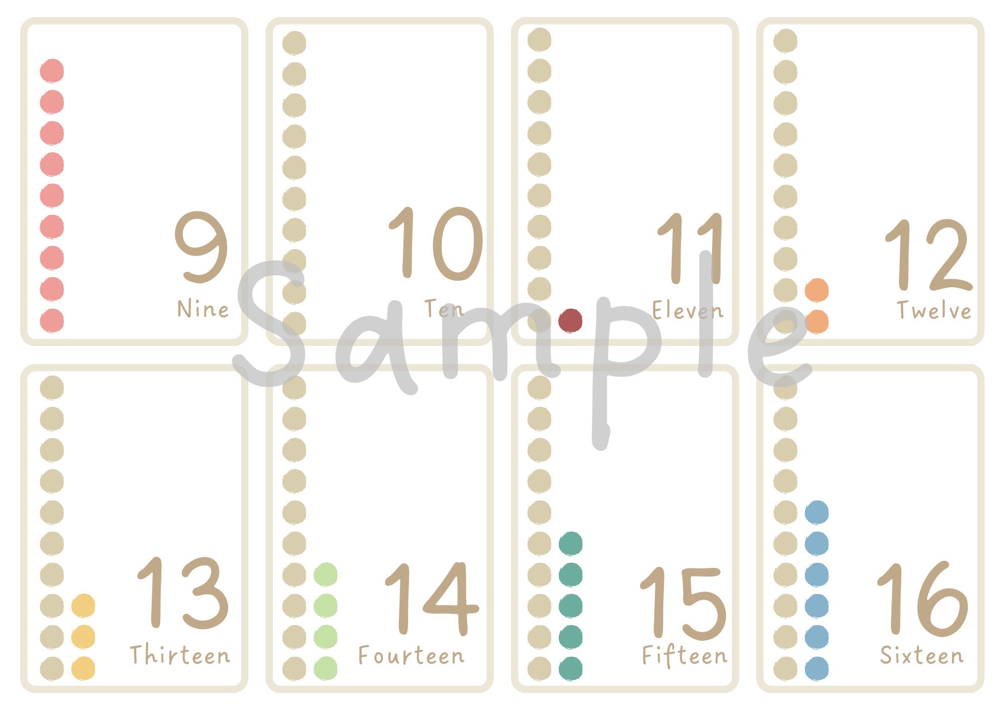 Printable Counting Flashcards, Classroom Decor, Toddlers, Preschool ...