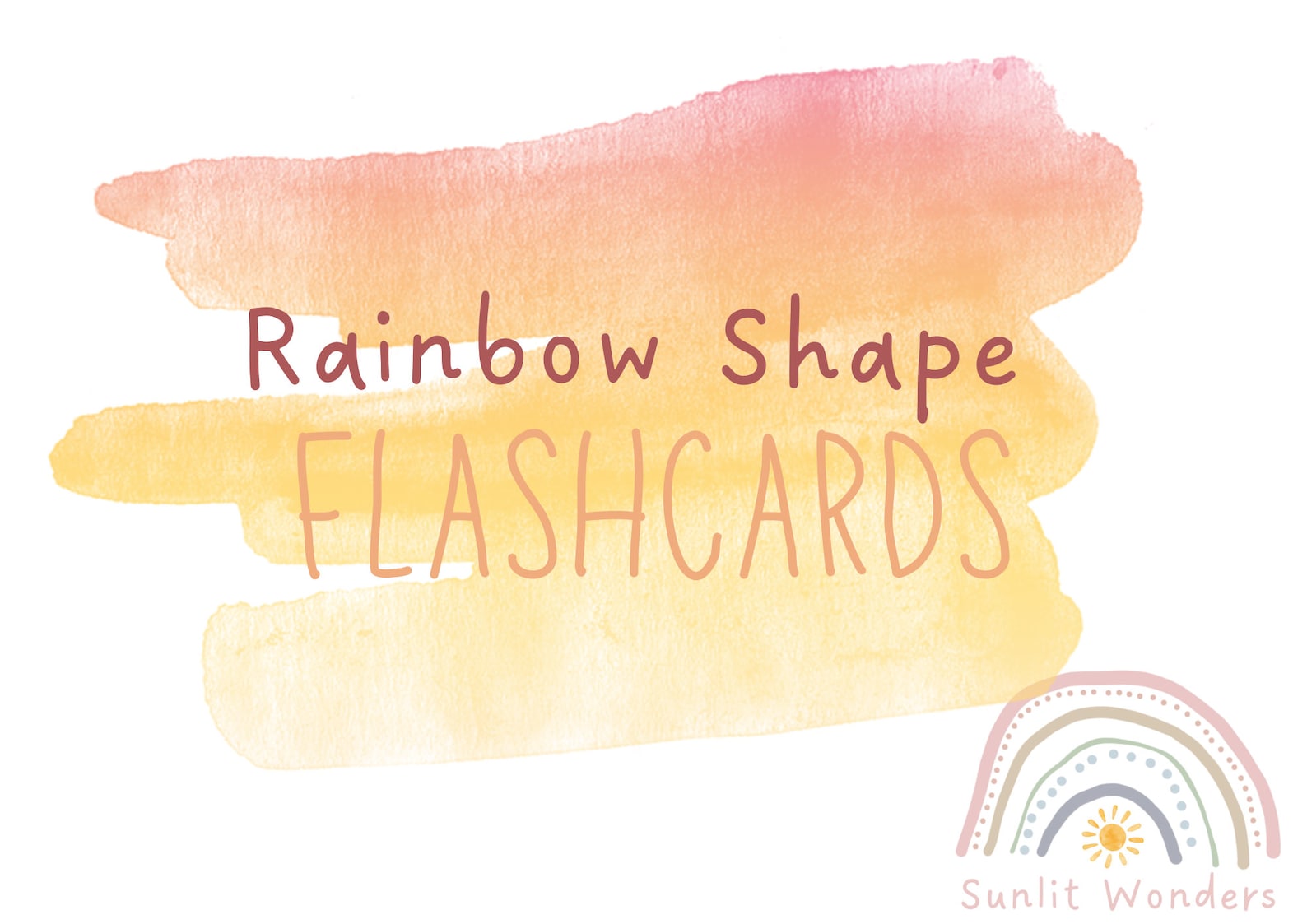 Printable Rainbow Shape Flashcards Classroom Decor Toddlers - Etsy