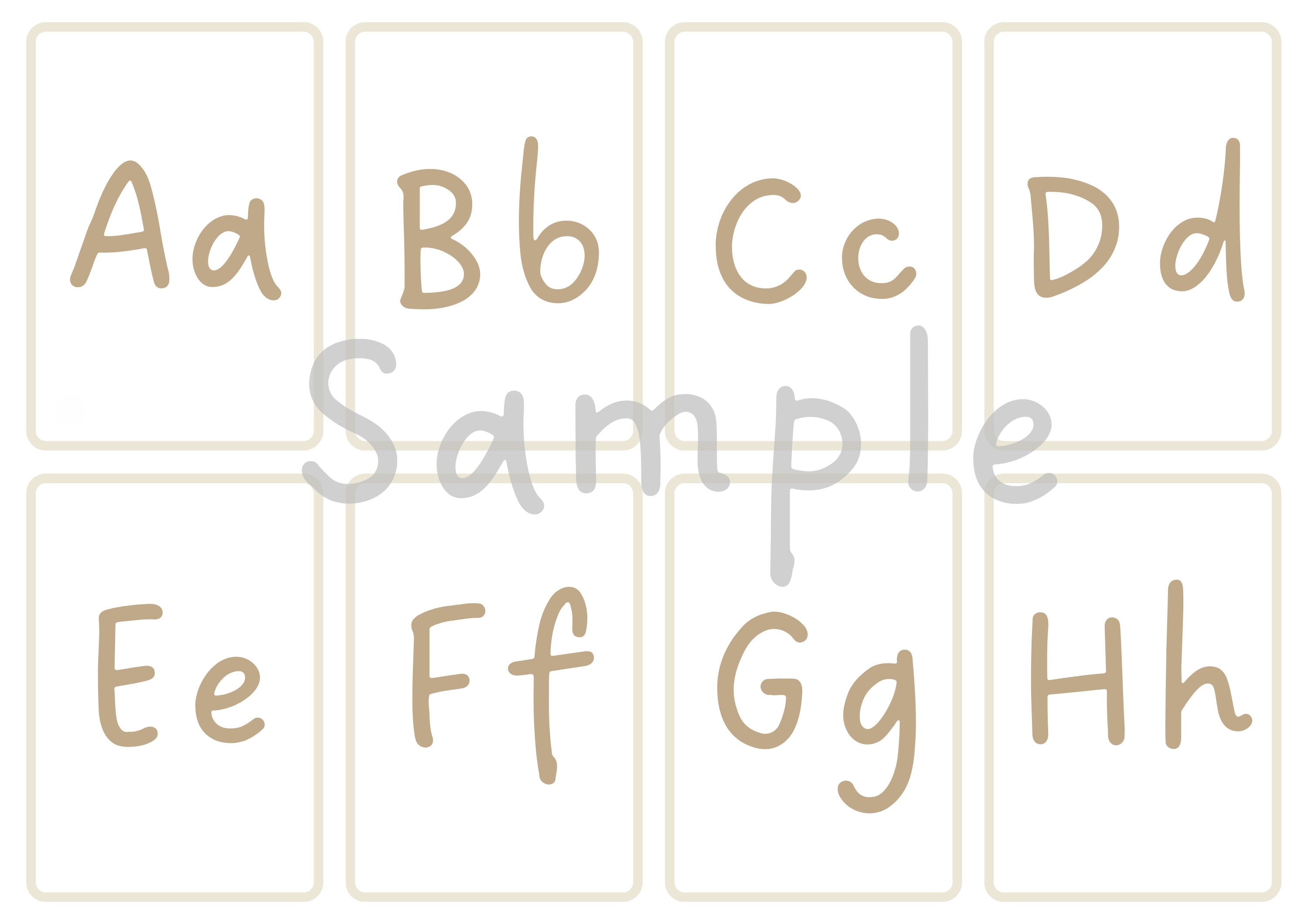 Printable Neutral Alphabet Flashcards, Classroom Decor, Toddlers ...