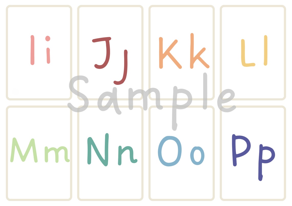 Printable Rainbow Alphabet Flashcards, Classroom Decor, Toddlers ...