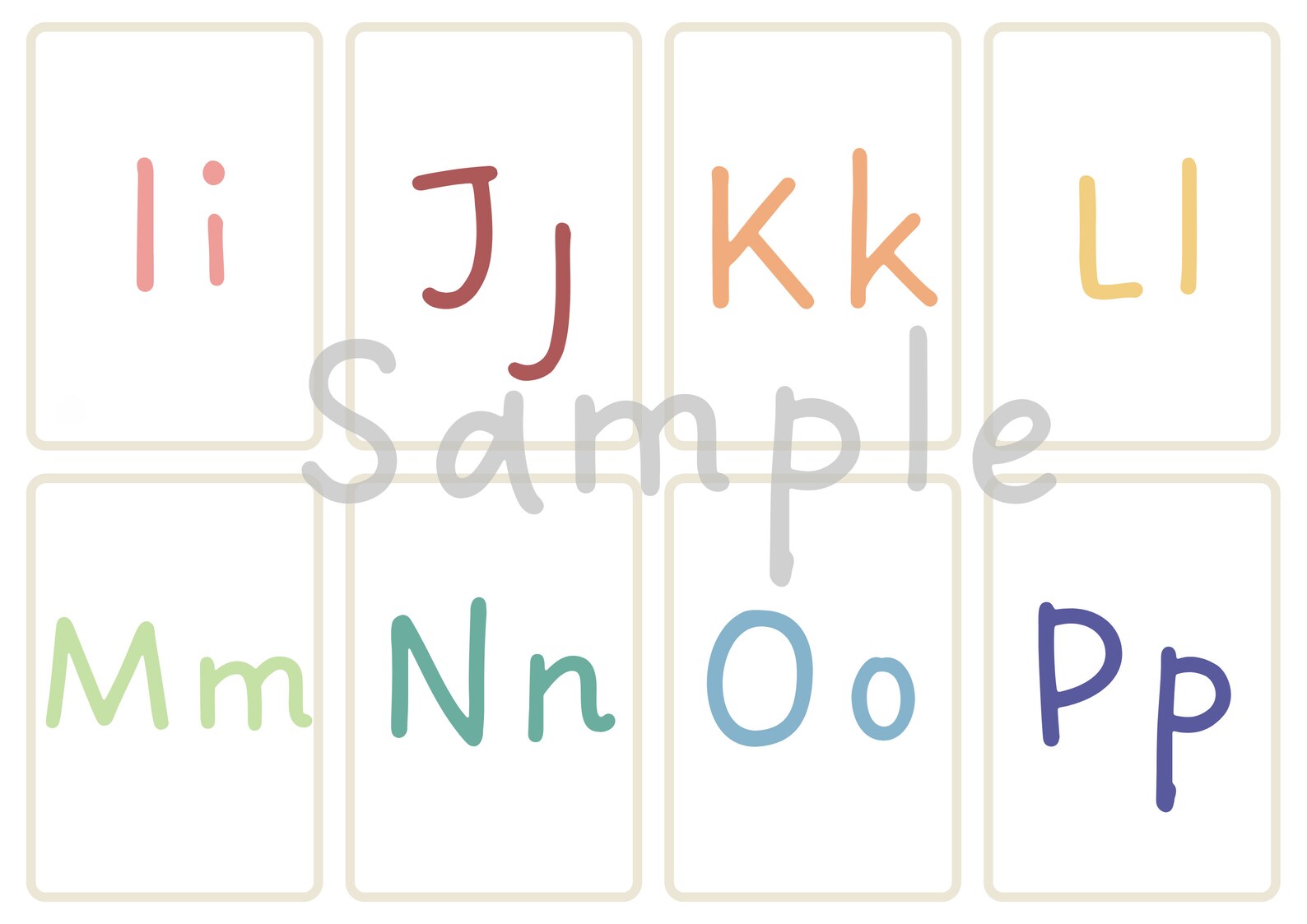 Printable Rainbow Alphabet Flashcards, Classroom Decor, Toddlers ...