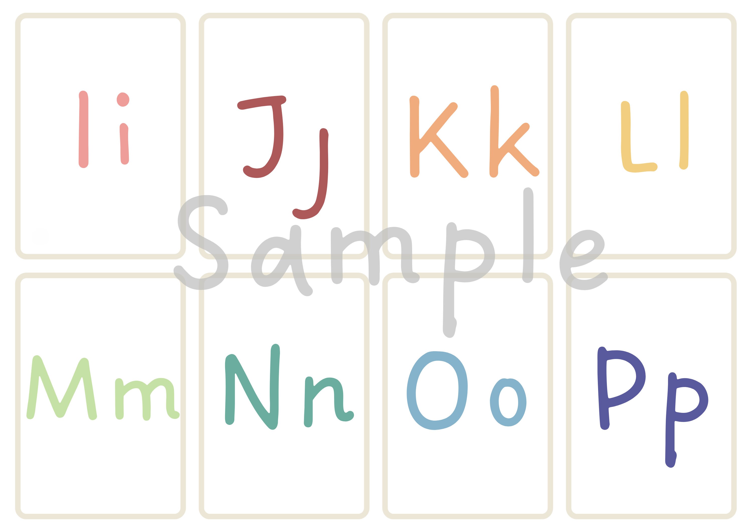 Printable Rainbow Alphabet Flashcards, Classroom Decor, Toddlers ...