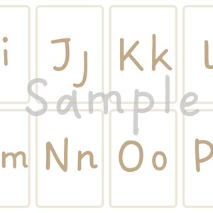 Printable Neutral Alphabet Flashcards, Classroom Decor, Toddlers ...