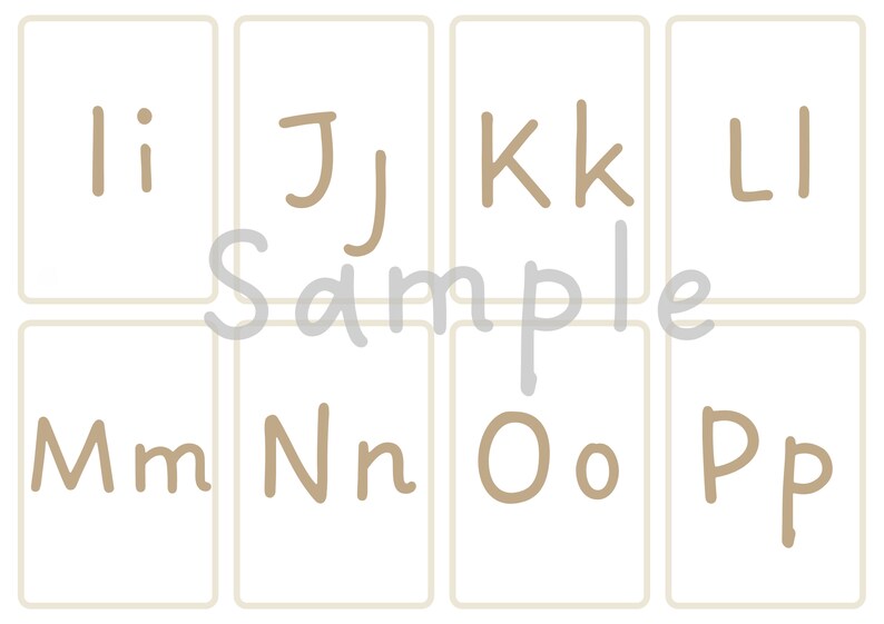 Printable Neutral Alphabet Flashcards, Classroom Decor, Toddlers ...