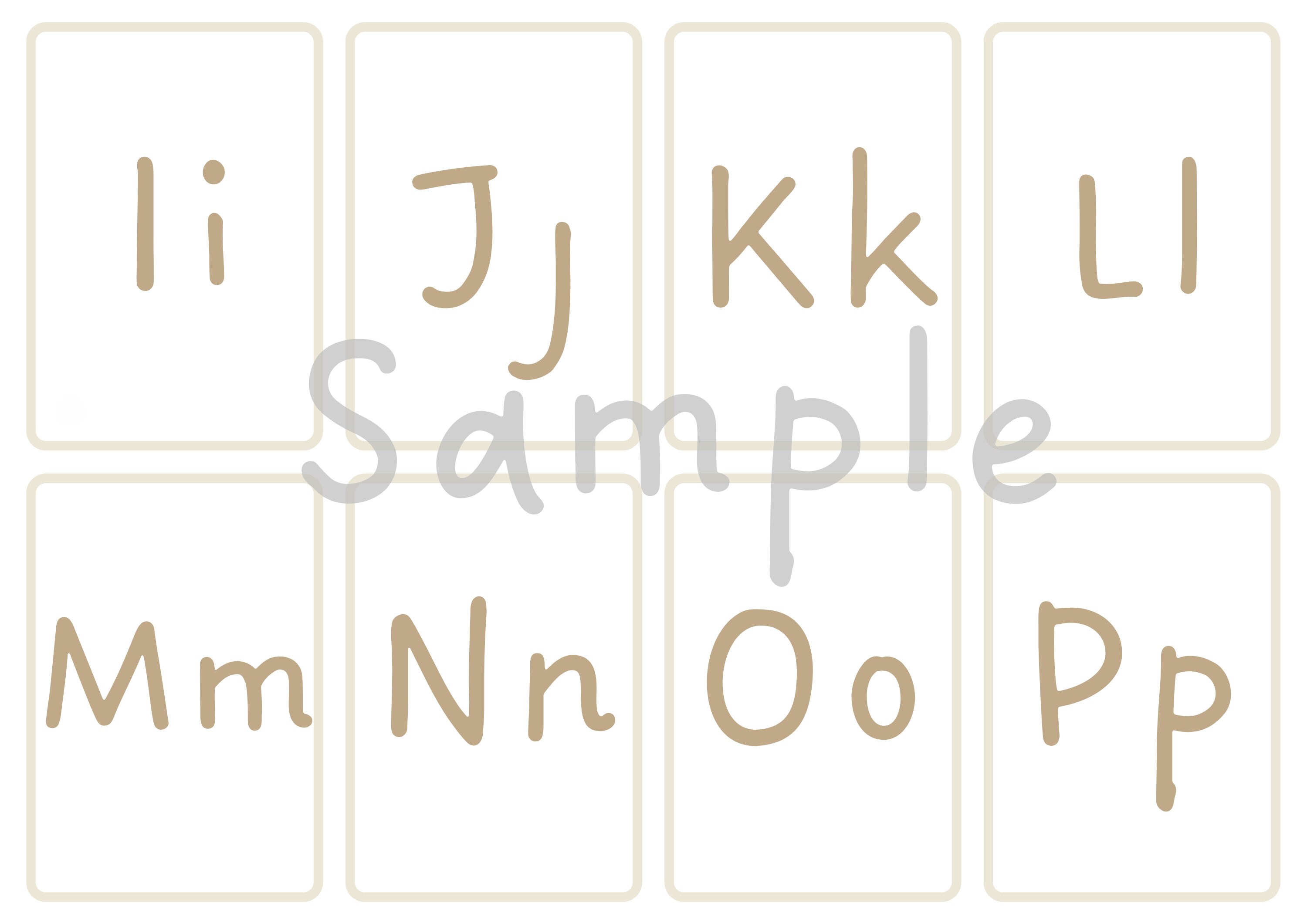 Printable Neutral Alphabet Flashcards, Classroom Decor, Toddlers ...