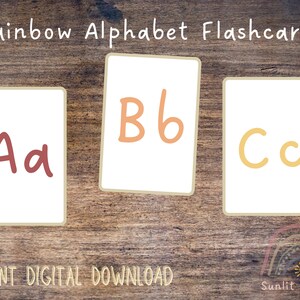 Printable Rainbow Alphabet Flashcards Classroom Decor - Etsy