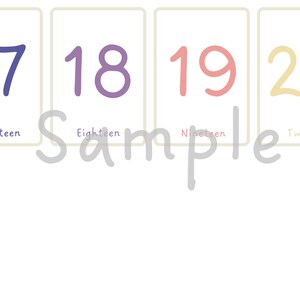 Printable Rainbow Number Flashcards, Classroom Decor, Toddlers ...