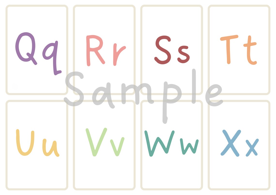 Printable Rainbow Alphabet Flashcards, Classroom Decor, Toddlers ...