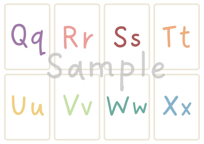 Printable Rainbow Alphabet Flashcards, Classroom Decor, Toddlers ...