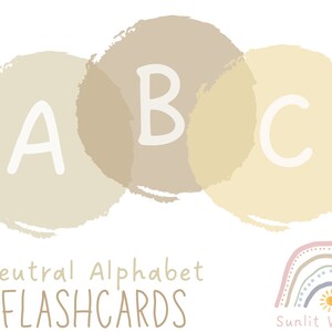 Printable Neutral Alphabet Flashcards Classroom Decor - Etsy