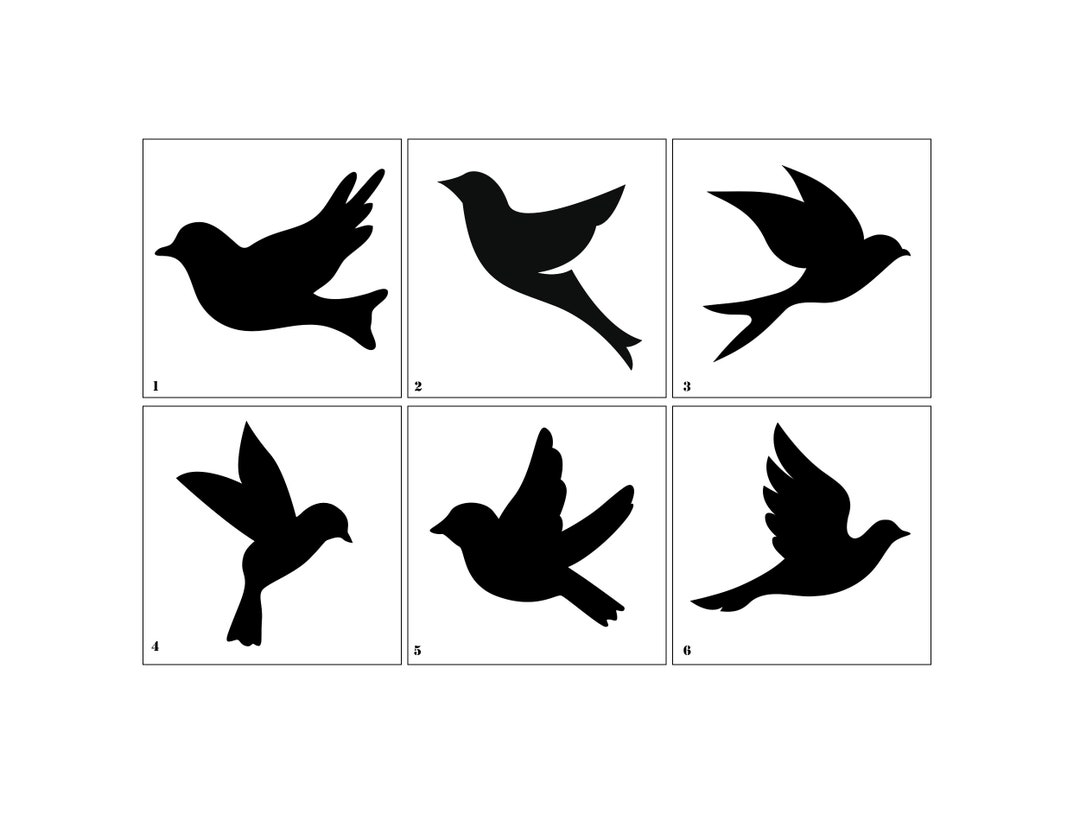 Flying Bird Stencils - Reusable - Etsy