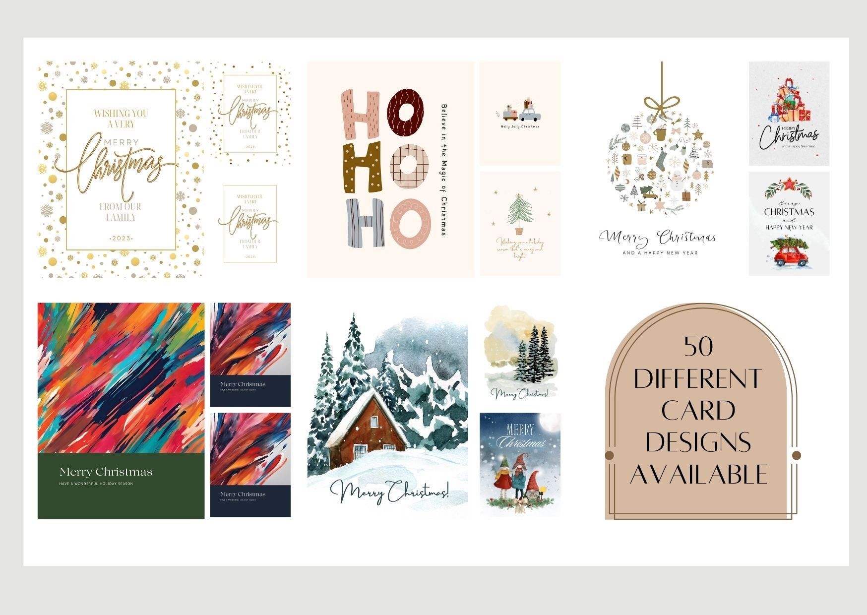 Digital Christmas Cards, Printable Christmas Card, Instant Download ...