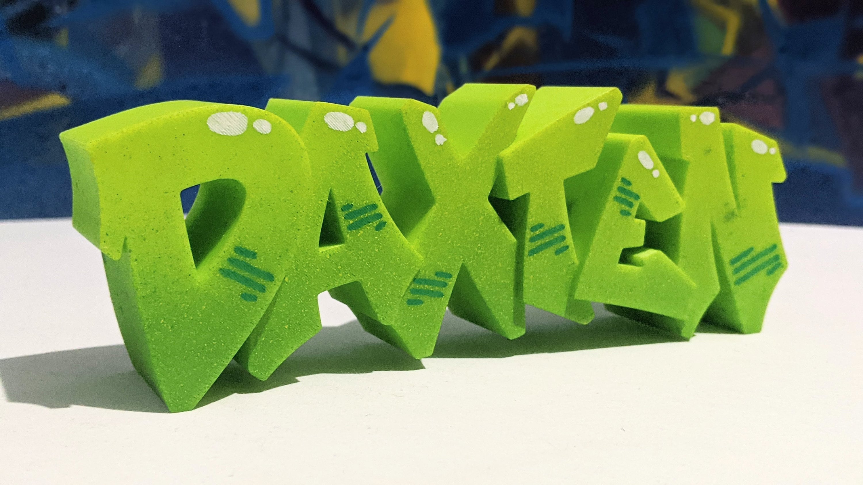 3D Printed Graffiti Style Names 3d Model, Custom Colour - Etsy