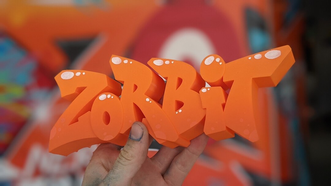 3D Printed Graffiti Style Letter Model Custom Name Personalized 3D ...