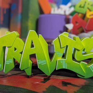 3D Printed Graffiti Letter: Custom Name, Spray Painted Model - Etsy