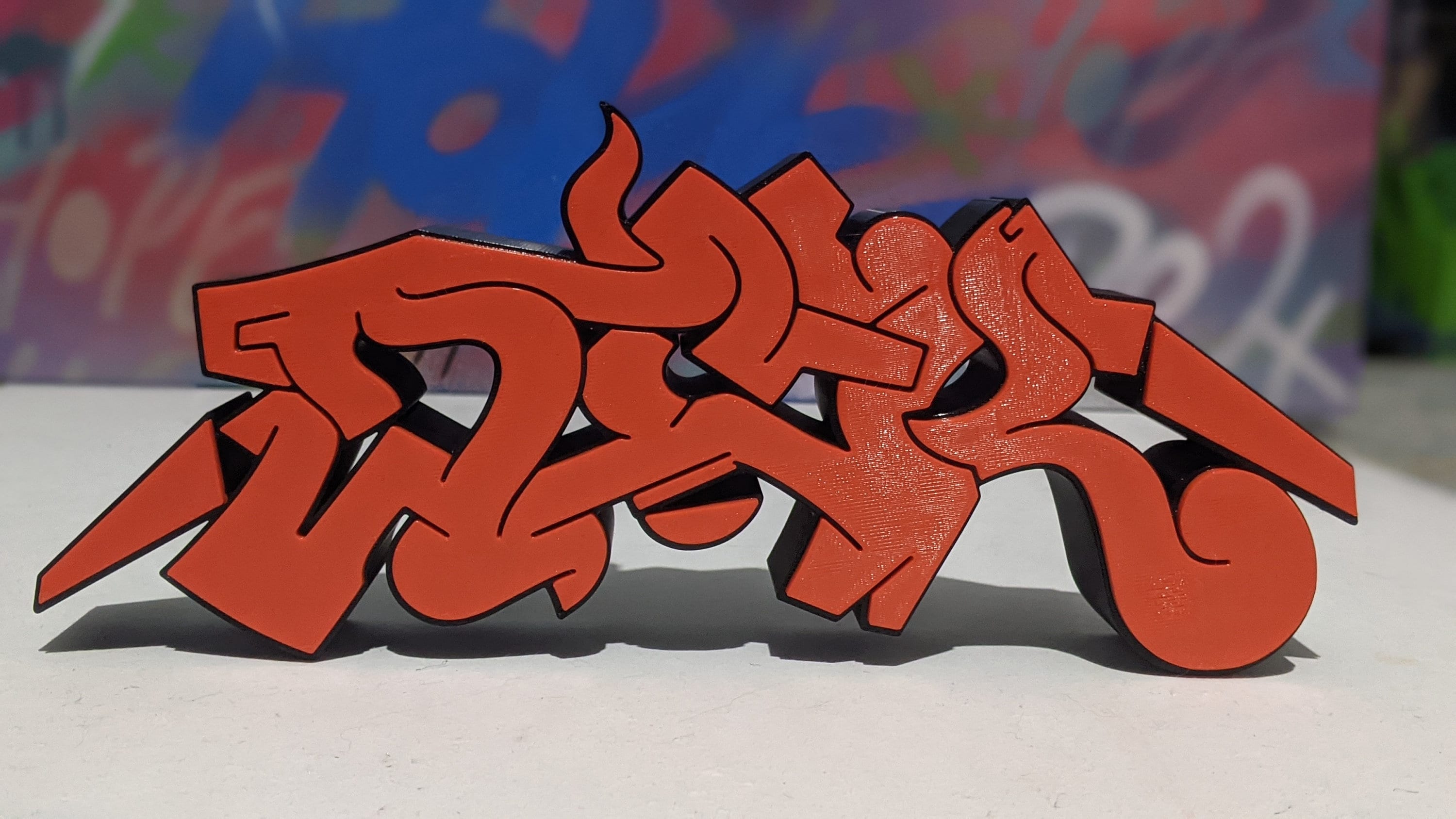 3D Printed Graffiti Style Names 3d Model, Custom Colour - Etsy