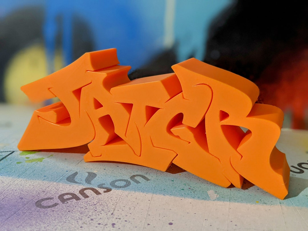 3D Printed Graffiti Style Letters - Etsy UK