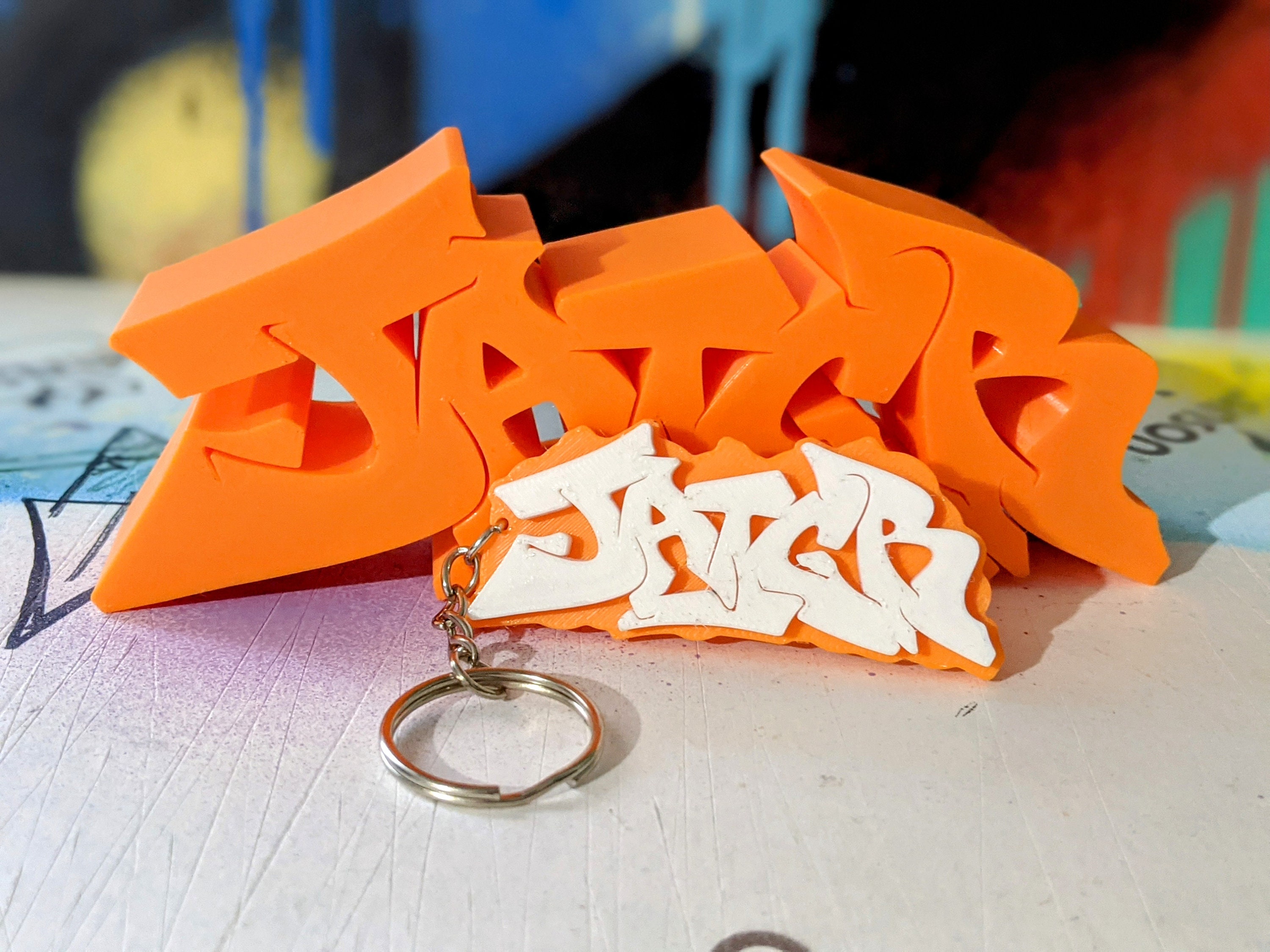 3D Printed Graffiti Style Names 3d Model, Custom Colour - Etsy