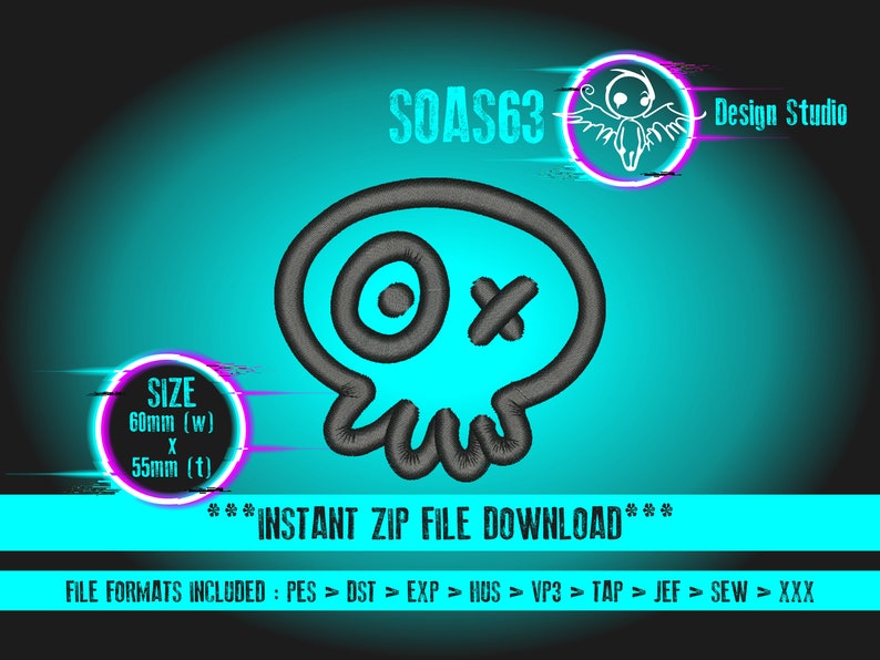Skull Embroidery Design Trendy Embroidery Designs Embroidery Pes Files ...
