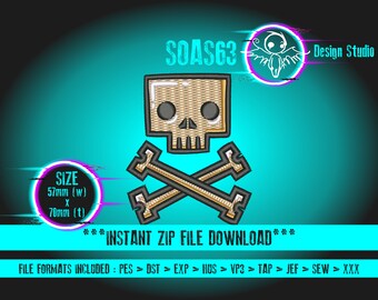 Skull Embroidery Design Trendy Embroidery Designs Embroidery Pes Files ...