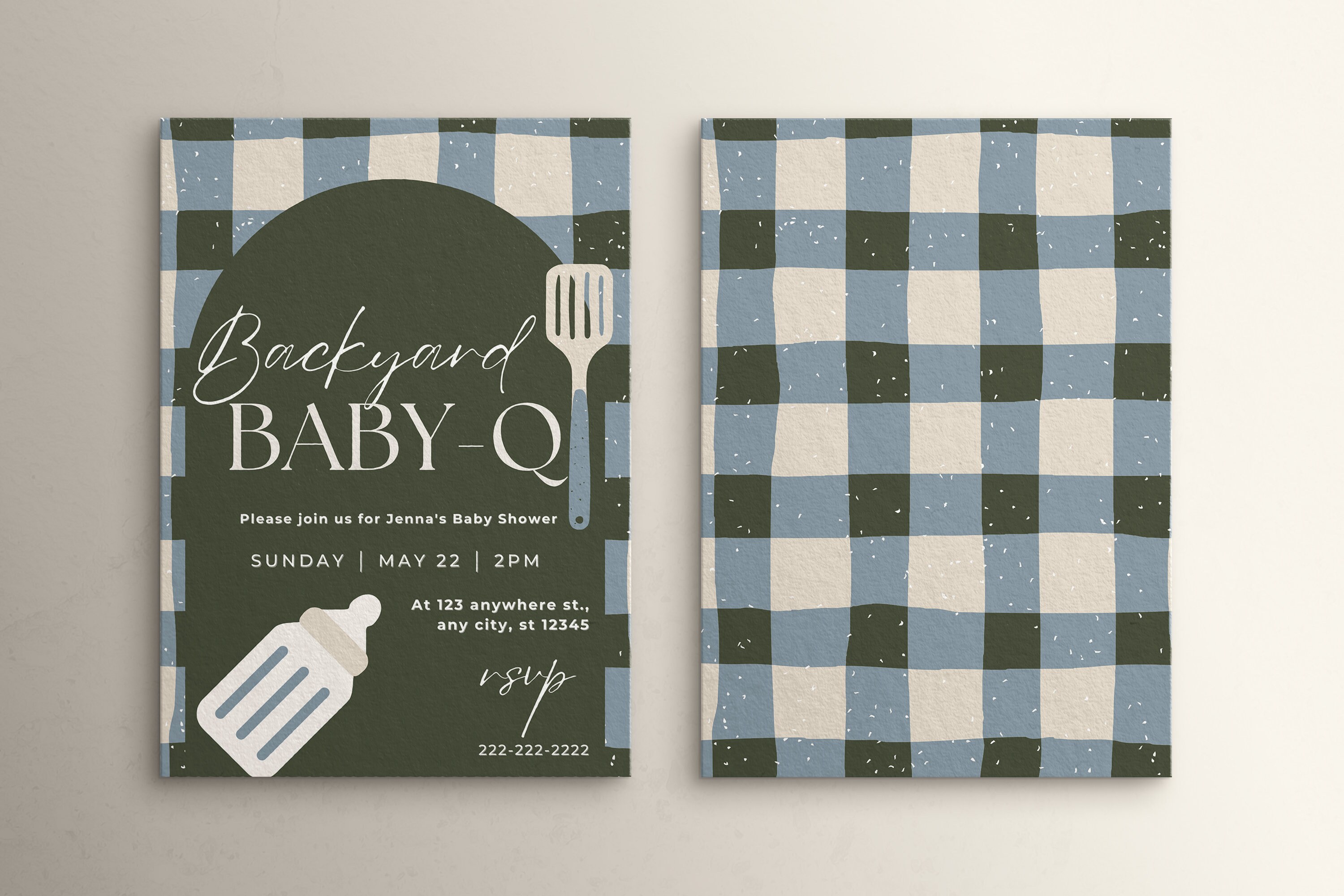 Backyard Babyq Invitation, Babyq Invite, BBQ Baby Shower Invitation ...