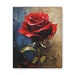 Painted Red Rose Canvas Stretched, 0.75" Home Decor Wall Art - Etsy