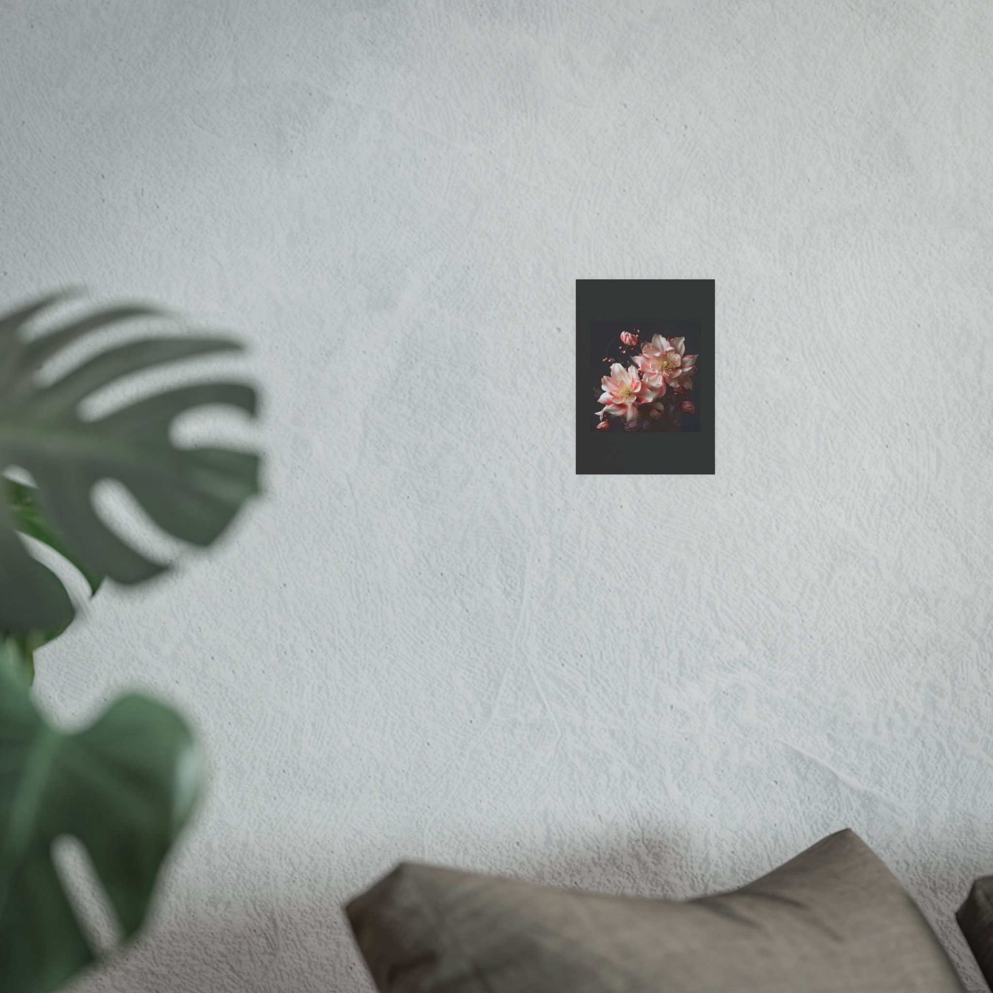 Soft Pink Fall Floral Arrangement Satin and Archival Matte Poster Wall ...