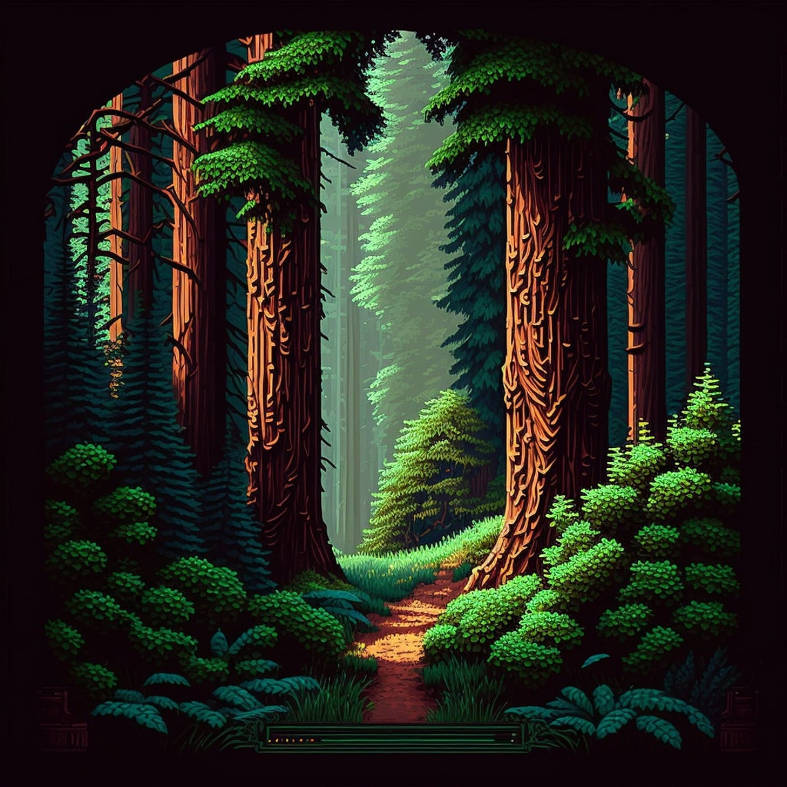 Nature Pixel Art Landscapes - Digital Download Set - Etsy